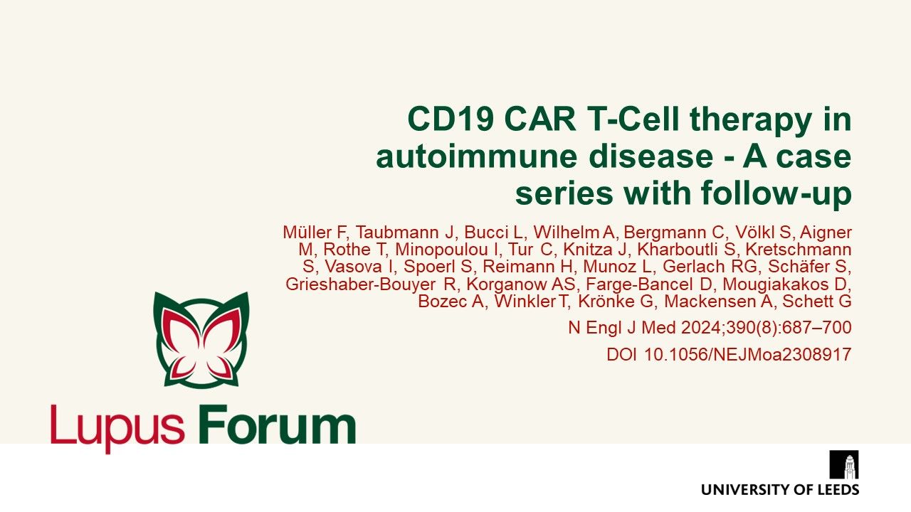 CD19 CAR T-Cell therapy in autoimmune disease - A case series with follow-up - Publications ...