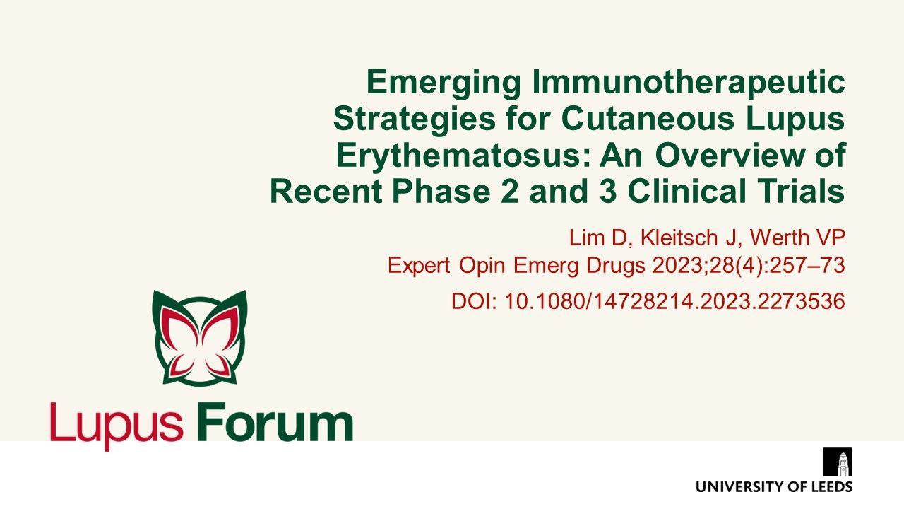 Emerging Immunotherapeutic Strategies for Cutaneous Lupus Erythematosus ...